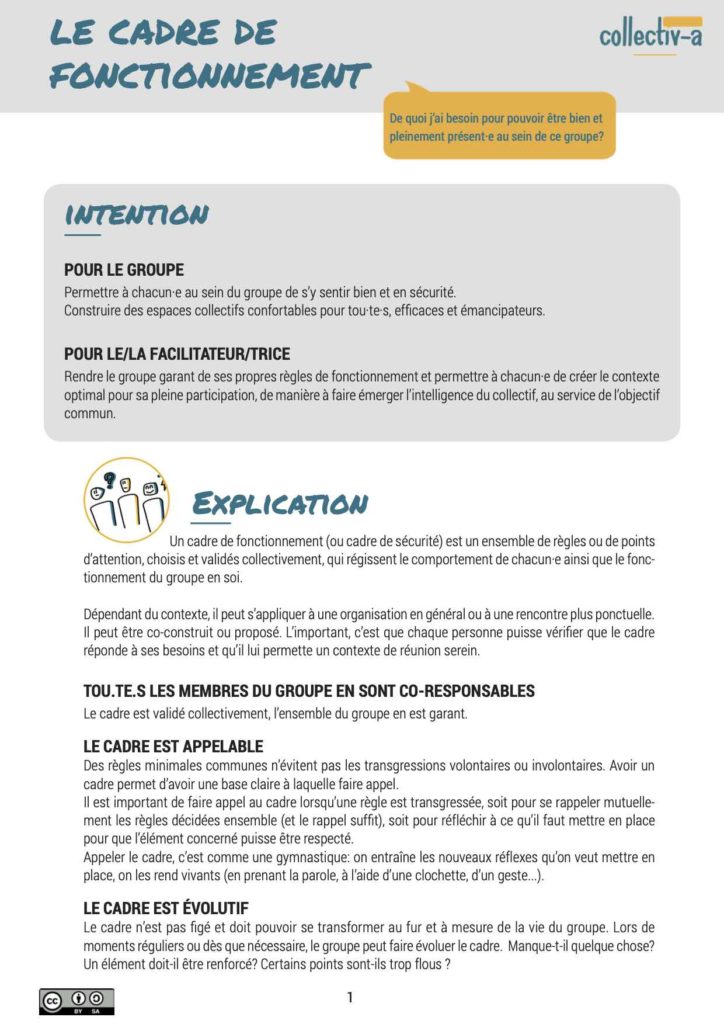 Outil Le Cadre De Fonctionnement Periferia